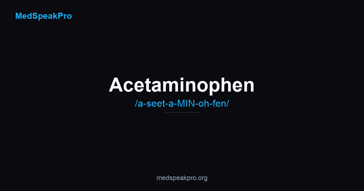 How to Pronounce Acetaminophen (Tylenol) | a-seet-a-MIN-oh-fen ...