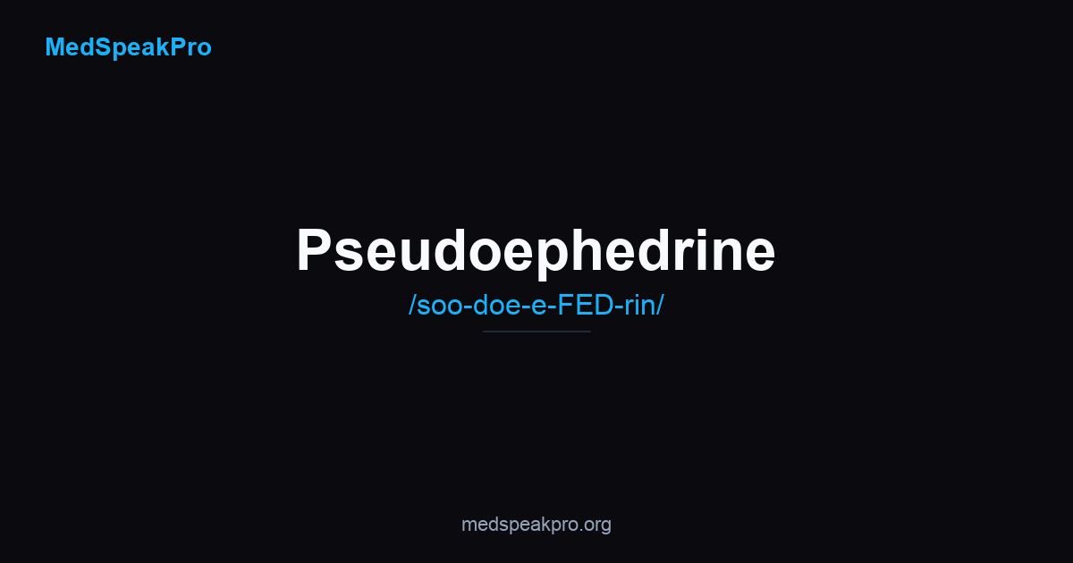 How to Pronounce Pseudoephedrine (Sudafed) | soo-doe-e-FED-rin ...